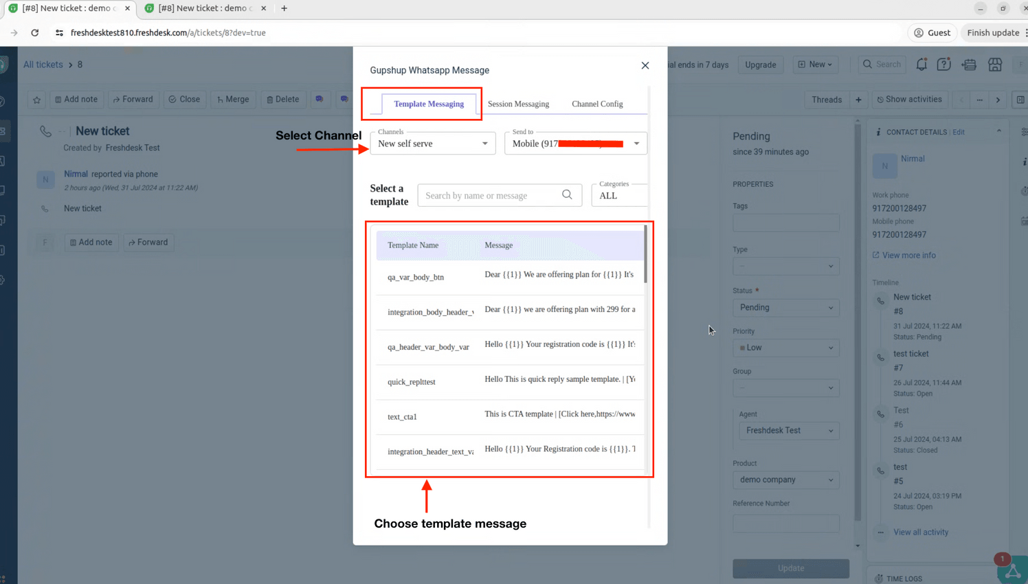 Freshworks Gupshup WhatsApp Messaging for Freshdesk Integration | Freshworks Marketplace